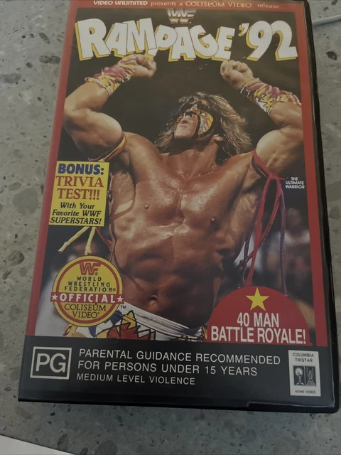 WWE WWF RAMPAGE 92 Wrestling Vhs Video $15.00 - PicClick AU