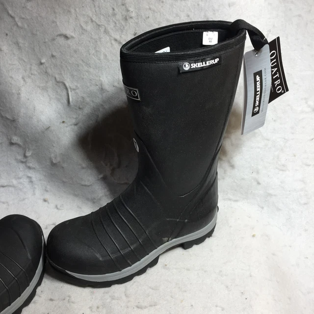 NEW SKELLERUP QUATRO Insulated Boots Mens 7 Black Pull On Waterproof 13 ...