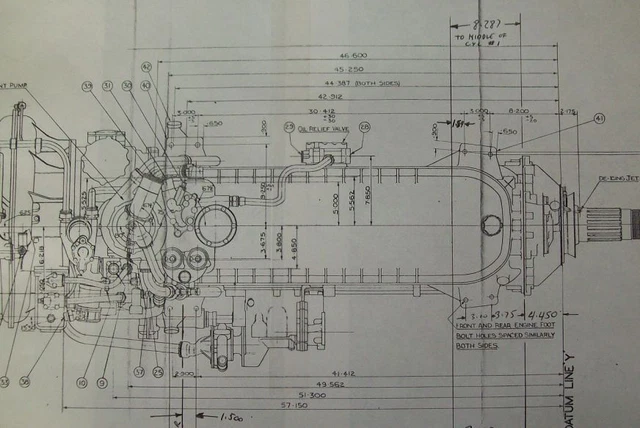 ROLLS ROYCE MERLIN Aero Engine Plan Blueprints Rare Detail Period ...