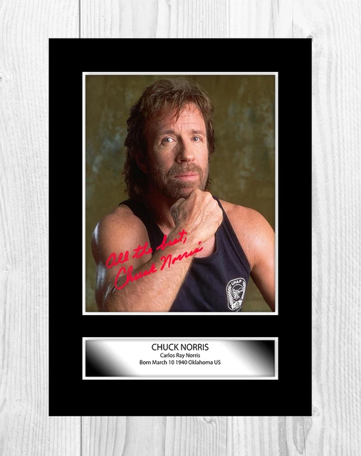 CHUCK NORRIS 1 printed poster reproduction autograph with choice of ...