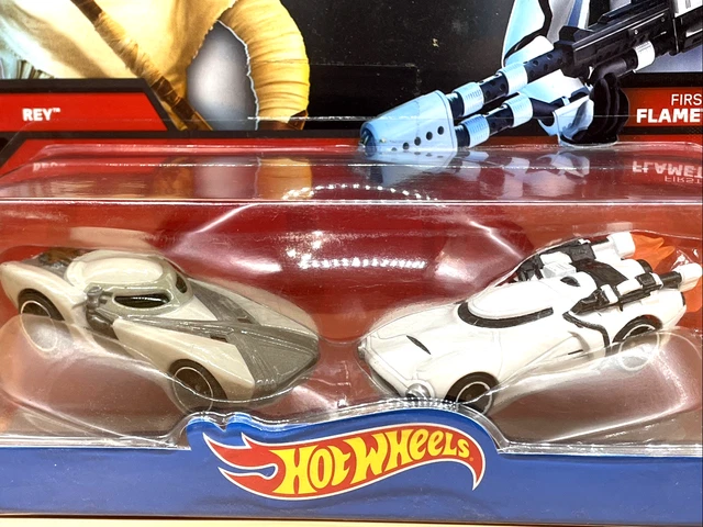 HOT WHEELS STAR Wars Rey Flametrooper Character Cars 2 Pack 2014 ...