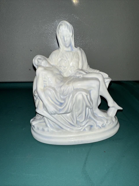 THE PIETA JESUS Christ Mother Mary Madonna Sculpture Statue Ceramic 6 ...