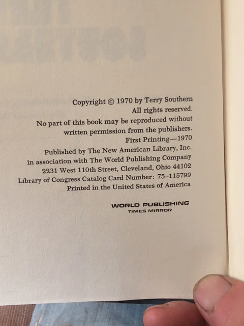 TERRY SOUTHERN - FILM BLEU HC DJ - 1ère impression B3 EUR 15,70 ...