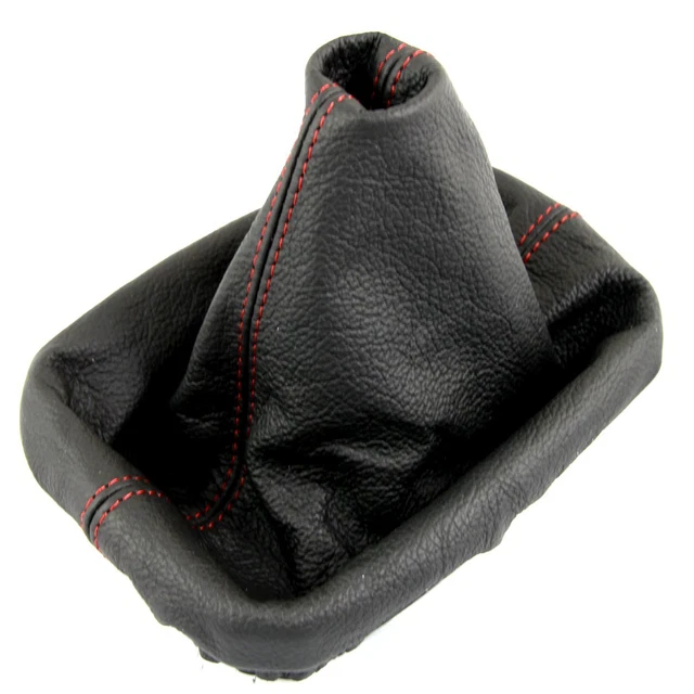 VW GOLF MK4 4 Iv Bora Red Stitch Quality Leather Gear Shift Boot Gaiter ...