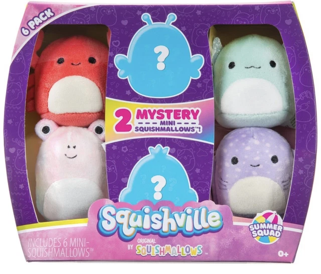 SQUISHVILLE SUMMER SQUAD 6 Pack Mini Official Squishmallow Gift Set £29 ...
