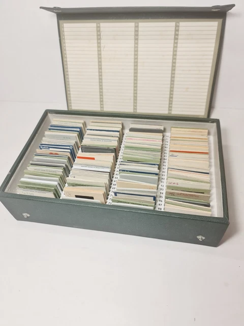 VINTAGE PROJECTOR SLIDE Storage Box with 150+ original Colour Slides ...