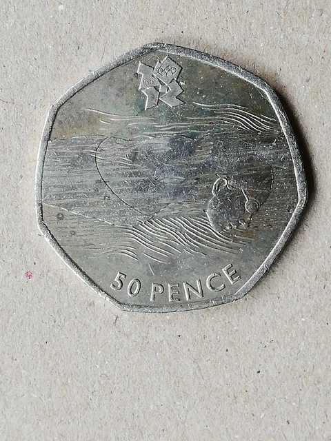 2011 LONDON OLYMPIC Games Swimming 50p Coin £2.00 - PicClick UK