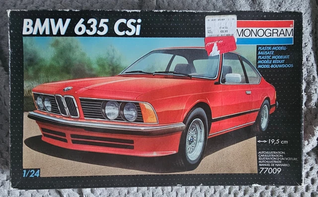 RARE VINTAGE (CIRCA 1994) Monogram #77009 1:24 BMW 635 CSi plastic ...
