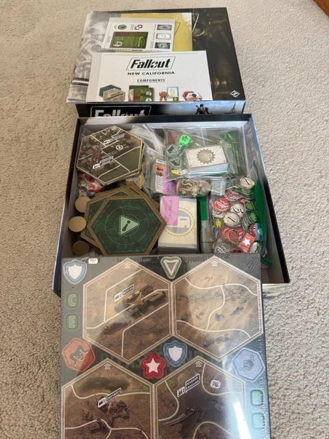 FALLOUT BOARD GAME inc rare and OOP expansions New California and ...