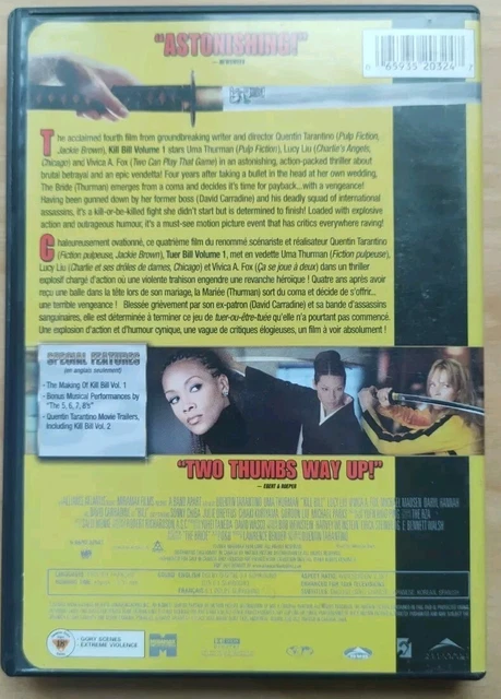 KILL BILL VOL. 1 (Miramax Films, DVD, 2004) By Quentin Tarantino ...