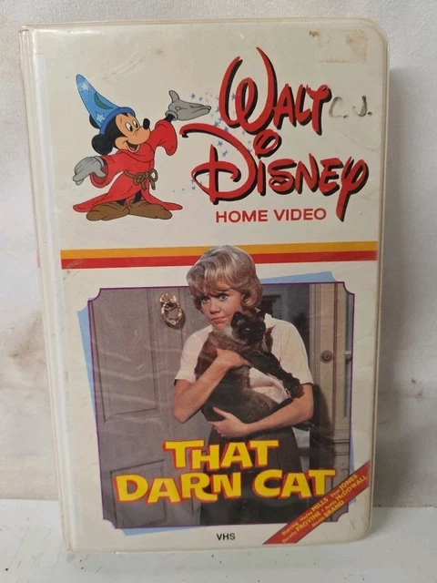 VHS THAT DARN Cat Tape Walt Disney Home Video Clamshell Hayley Mills ...