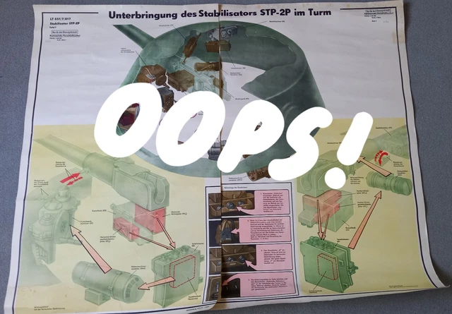 SCHAUTAFEL/LEHRTAFEL DER NVA Stabilisator Stp 2P Panzer T55 EUR 24,99 ...