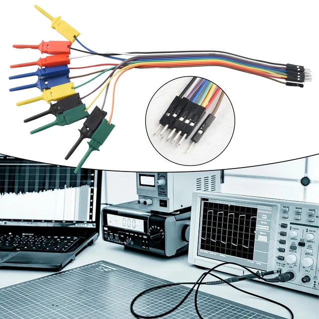 5 COLORS LOGIC Analyzer 10 Needle Hook Clip Line 1Set 20cm High ...