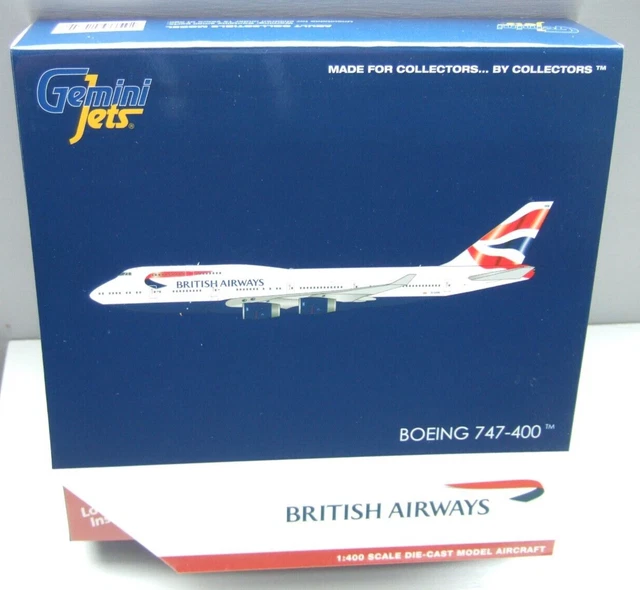 BRITISH AIRWAYS BOEING 747-400 - Die-Cast Model Aircraft - 1:400 Scale ...