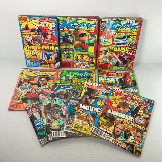 K-ZONE MAGAZINE BUNDLE 12/13 Complete YEAR 2005 - 8 out of 12 include ...