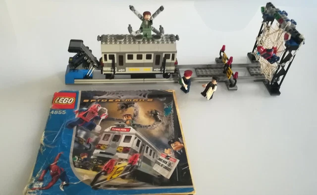 LEGO 4855 SPIDER Man Train Rescue. Minifigures spd027 spd017 spd028 ...