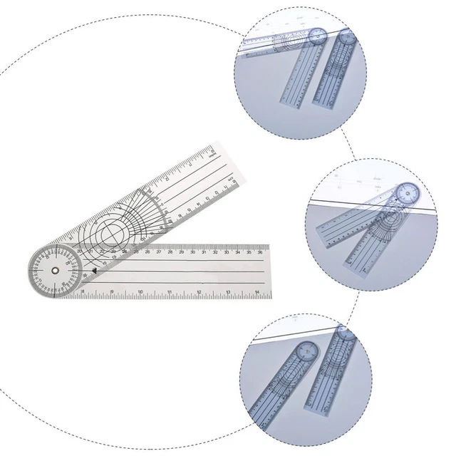 REGLA ANGULAR DE plástico PVC goniómetro espinal medida giratoria ...