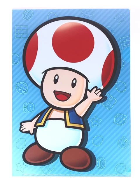 TOAD SUPER MARIO Bros. Super Nintendo World × USJ A4 Clear File From ...