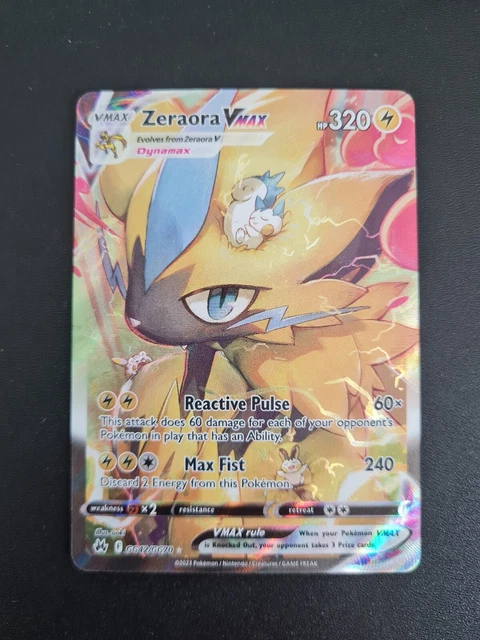 POKEMON CARD - Zeraora VMAX Crown Zenith Galarian Gallery GG42/GG70 ...