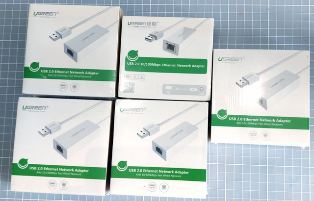 UGREEN ETHERNET ADAPTER USB 2.0 to 10/100 RJ45 Network Lan Adaptor ...