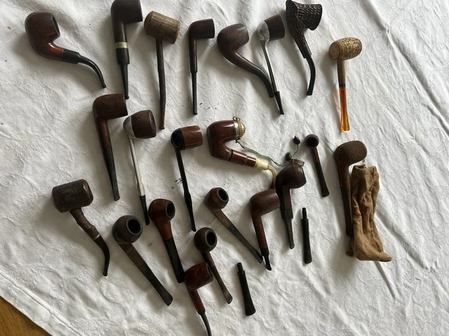 VINTAGE ESTATE PIPES- Tobacco Smoking Collection- Job Lot EUR 28,69 ...