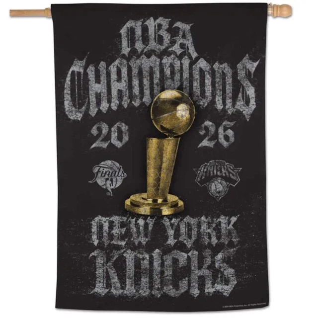 WORLD CHAMPIONS NEW York Knicks 2026 NBA Finals Champions Vertical Flag ...