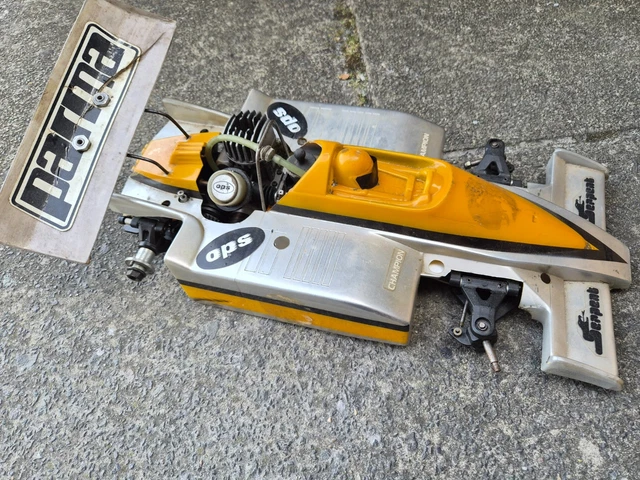 SUPER RARE SERPENT ops nitro 1/8 rc f1 car with engine missing parts ...