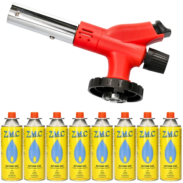 GAS BURNER BUNSEN Burner Blowtorch Blow Torch Gas Lighter +8 Gas ...