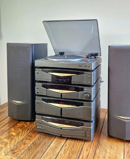 KENWOOD SERIES 21 Hifi Stack System Turntable Speakers CD Cassette Amp ...
