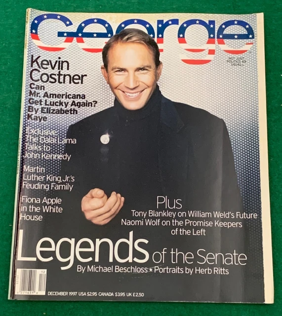 GEORGE MAGAZINE DECEMBER 1997 Kevin Costner Dalai Lama MLK Herb Ritts £ ...