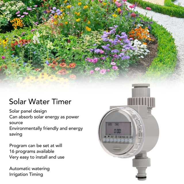 SOLAR WATER TIMER Smart Automatic Watering Irrigation Controller System ...