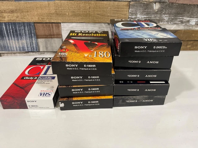 BUNDLE OF 10 Sony VHS Video Cassettes Used E240 & E180 £26.99 - PicClick UK