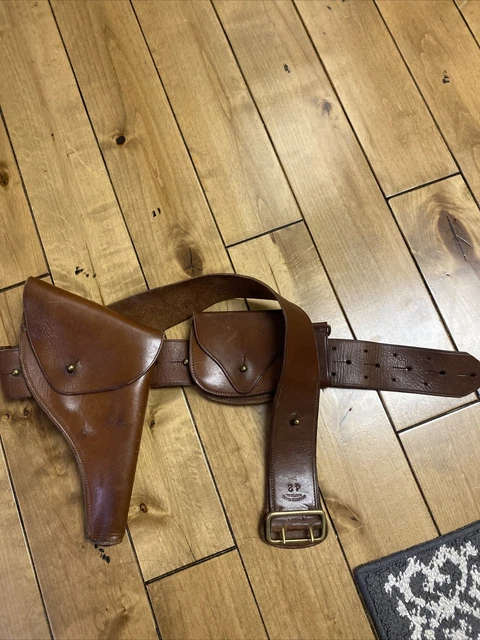 VINTAGE RCMP SAM Browne Belt Holster Pouch 42” Used Obsolete Display ...