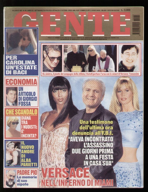 GENTE 30/1997 GIANNI Versace Anna Falchi Michael Jackson Alba Parietti ...