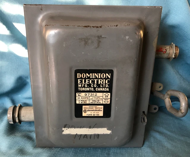 ANTIQUE HYDRO ELECTRIC Knife Switch Fuse Metal Box Steampunk ...