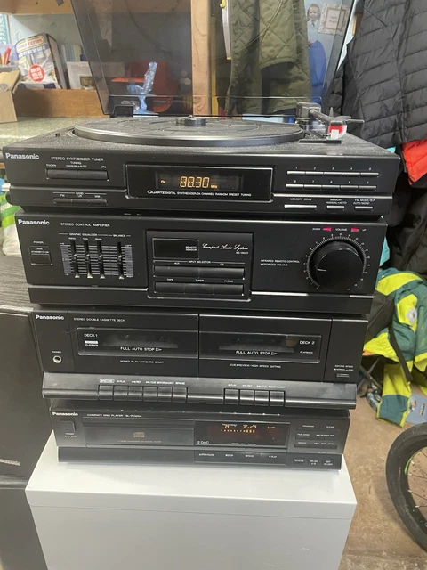 PANASONIC HIFI STACK Tower Stereo System 90s With Turntable & CD Player ...