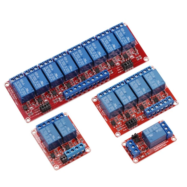 1/2/4/8 CHANNEL RELAY Module - AC/DC Optocoupler Isolation Arduino/Pi ...
