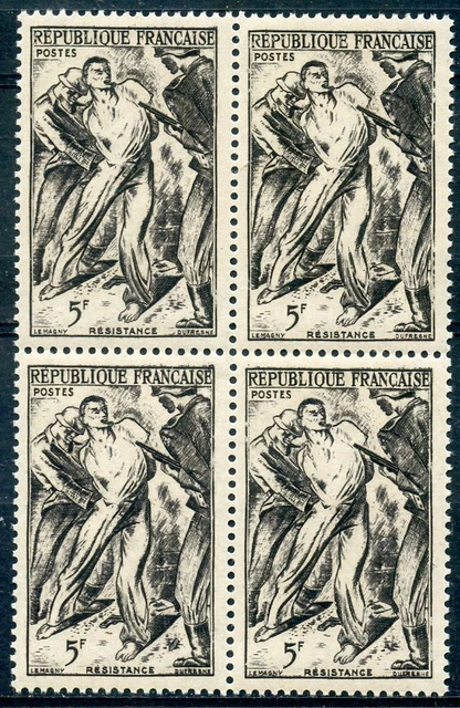 STAMP / TIMBRE De France Neuf Bloc De 4 // N° 790 ** Resistance EUR 1 ...