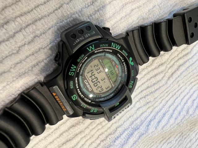 RARE VINTAGE CASIO PROTREK ATC-1000 Casio Triple Sensor NEW BATTERIES £ ...