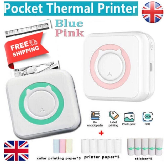 MINI POCKET THERMAL Printer Bluetooth Mobile Phone Photo Label Printing ...