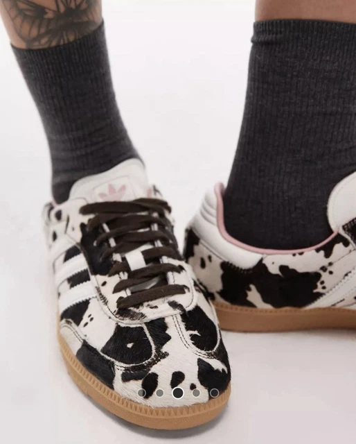 ADIDAS ORIGINALS SAMBA OG trainers in cow print-exclusive to ASOS UK6 ...