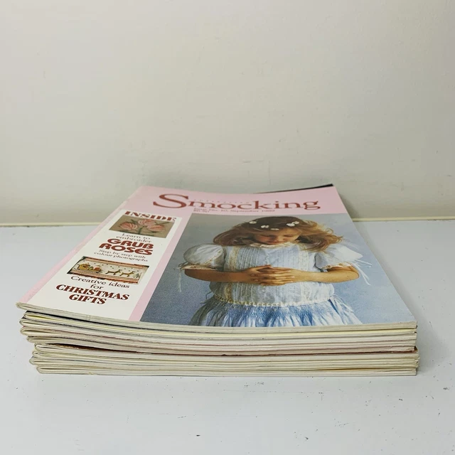 AUSTRALIAN SMOCKING EMBROIDERY Magazine 9 Lot 1987-89 Issues 1-3 & 5-10 ...