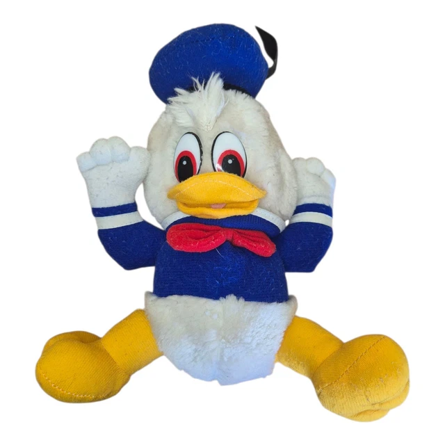VINTAGE DONALD DUCK Plush Toy 9” Playmakers UK Disney Style Soft Toy £ ...