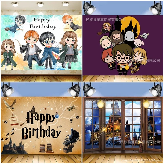 HARRY POTTER BACKDROP Photo studio Background Party Birthday Banner ...