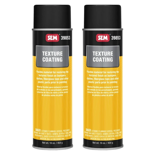 SEM 39853 TEXTURE Coating Auto Bumper Dashboard Plastic Spray Coat 16oz ...