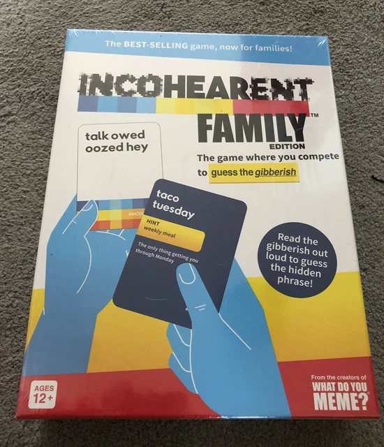 INCOHERENT FAMILY EDITION Board Game By What Do You Meme - New & Sealed ...