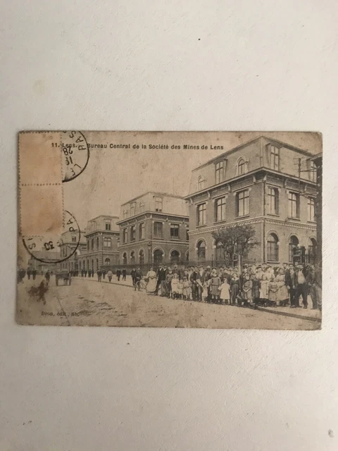 CARTE POSTALE ANCIENNE Bureau Central De La Societe Des Mines De Lens ...