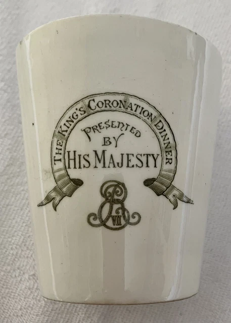 ROYAL DOULTON EDWARD VII Coronation Dinner Beaker JUNE 1902. AF £4.31 ...