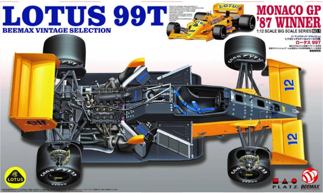 1/12 1987 LOTUS 99T Honda Monaco GP Senna Nakajima scale model kit by ...