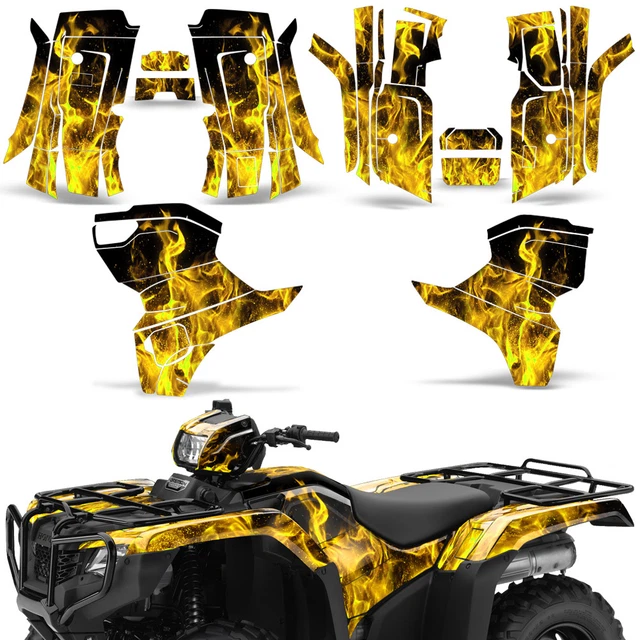 GRAPHISME KIT HONDA FOREMAN 500 Atv Quad Stickers Drapé 2015-2018 Glace ...